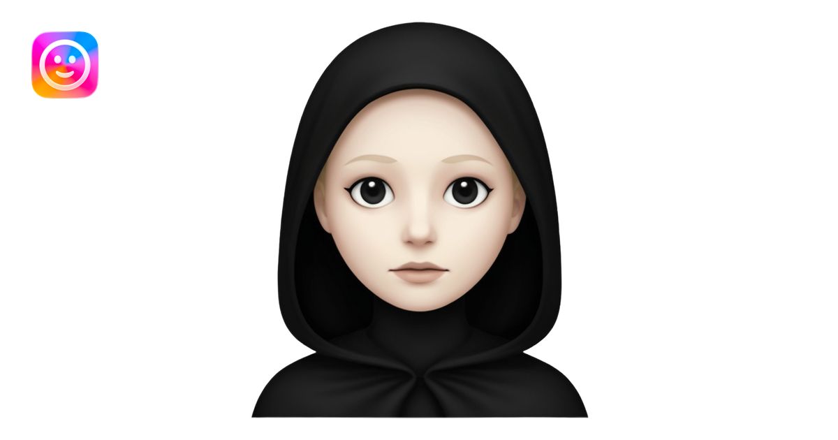 Shadowy figure all blacked out, blackout eyes emoji | AI Emoji Generator