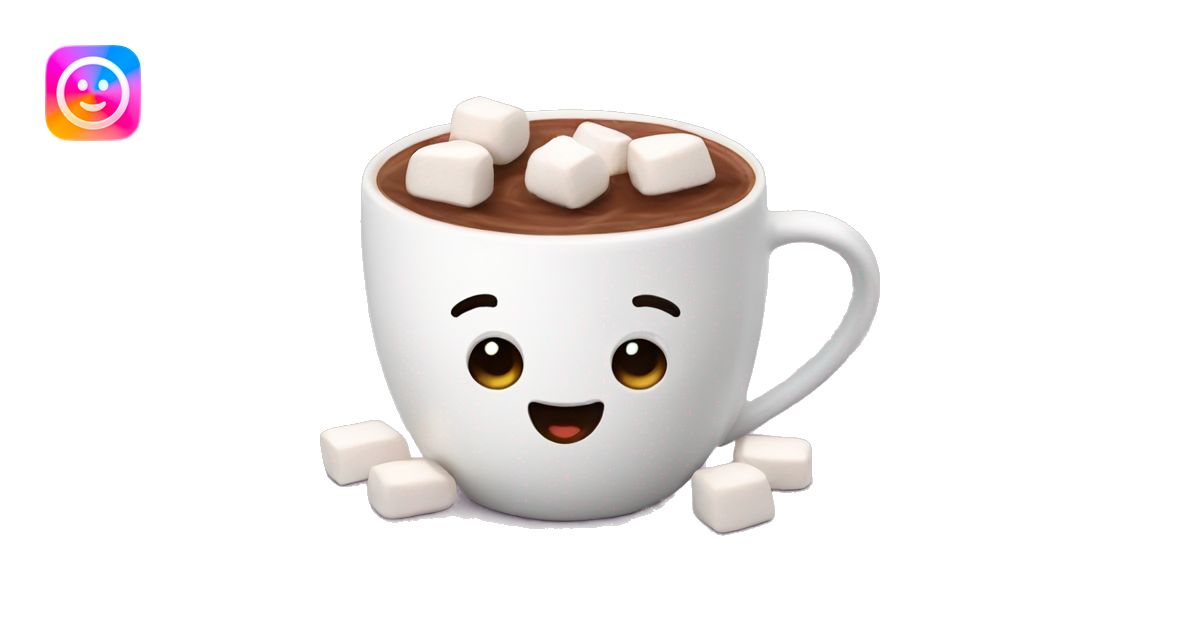 Hot chocolate with marshmallows emoji | AI Emoji Generator