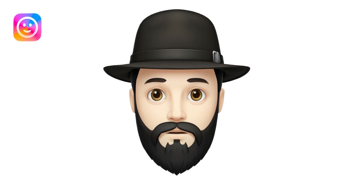 BEARDED gothic man in hat emoji | AI Emoji Generator