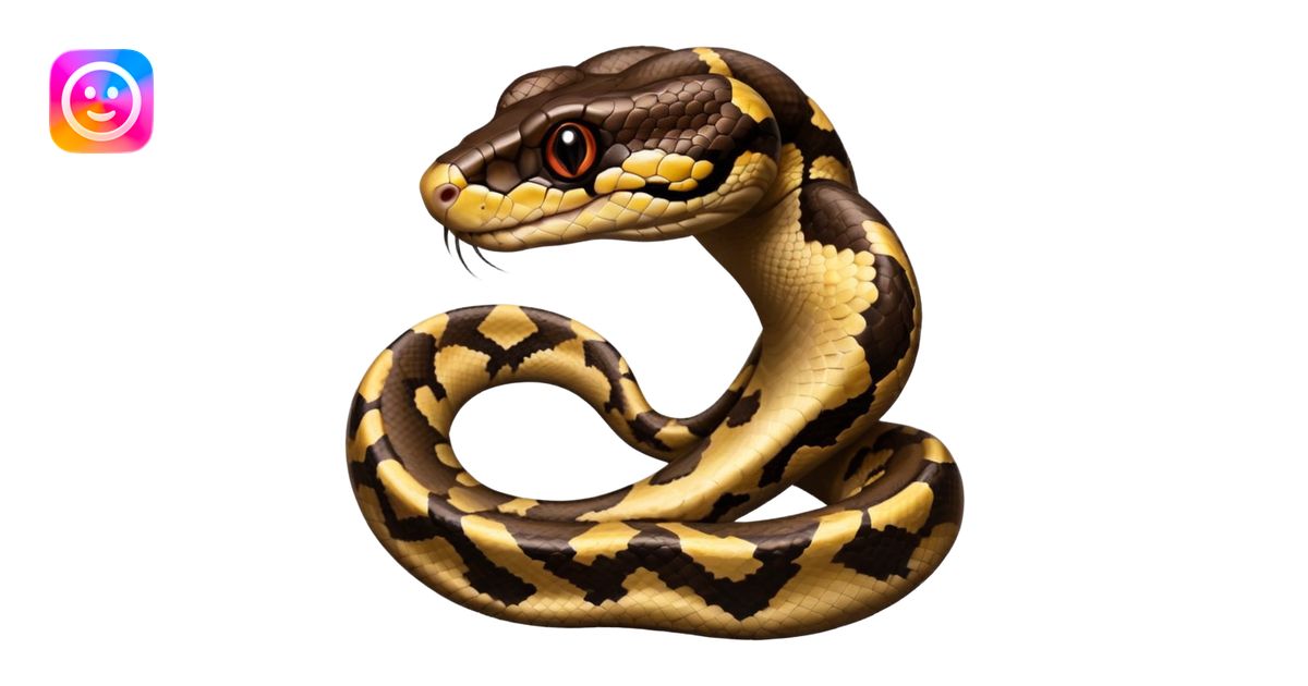 A photo-realistic digital illustration of a Ball Python, large headshot ...