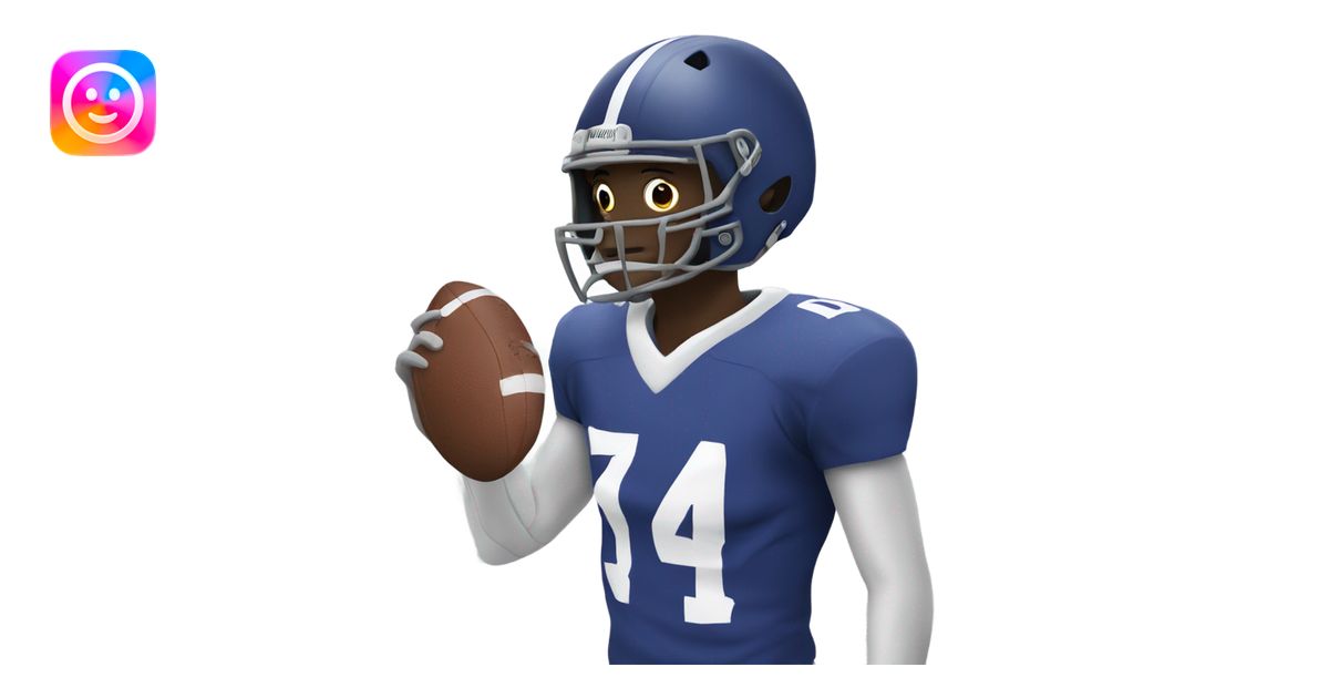 Football player with helmet emoji | AI Emoji Generator