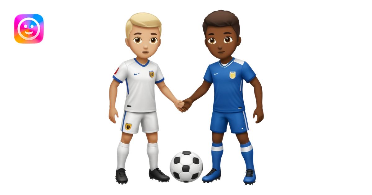 two soccer players facing off emoji | AI Emoji Generator
