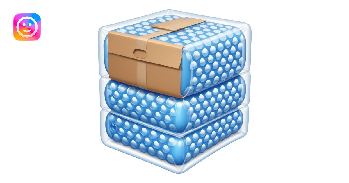 Packaging, Bubble wrap emoji | AI Emoji Generator
