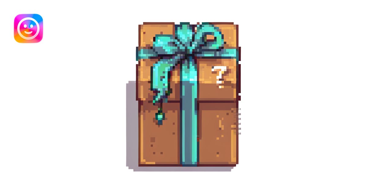 gift box with a question mark inside, pixel art style illustration | AI ...