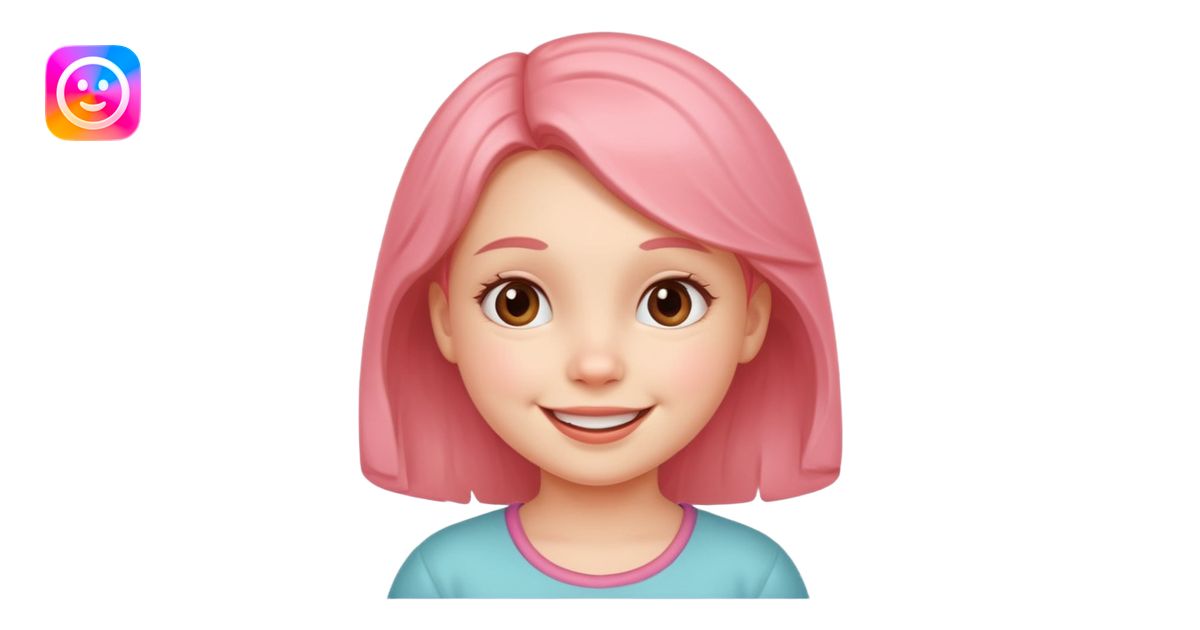 A cute little girl emoji | AI Emoji Generator