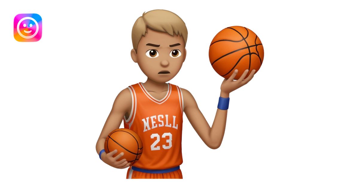 a person shooting a basketball and missing emoji | AI Emoji Generator