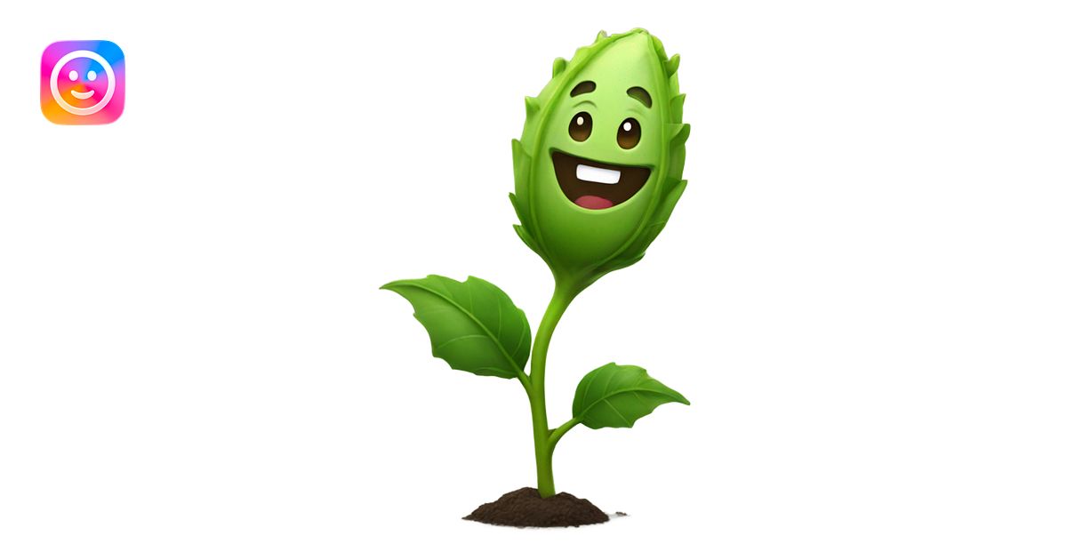 Laughing plant emoji | AI Emoji Generator