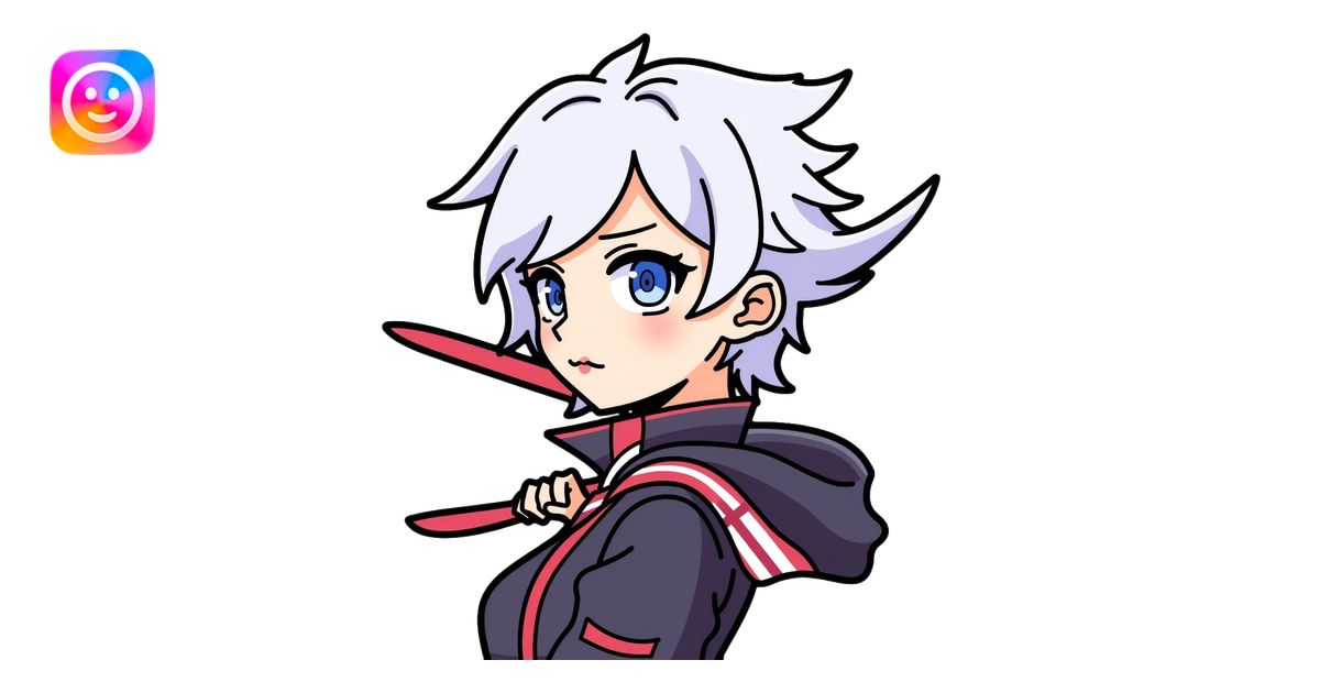 Jett from Valorant, a female character with short white hair, holding ...