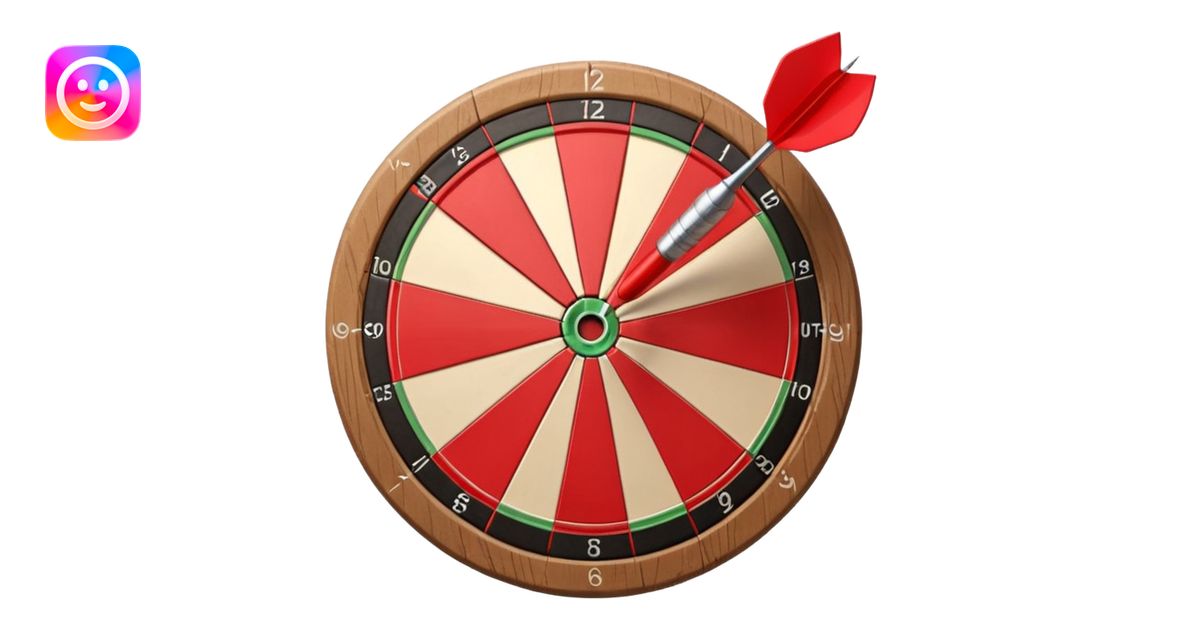 3 darts at the center of a target emoji | AI Emoji Generator