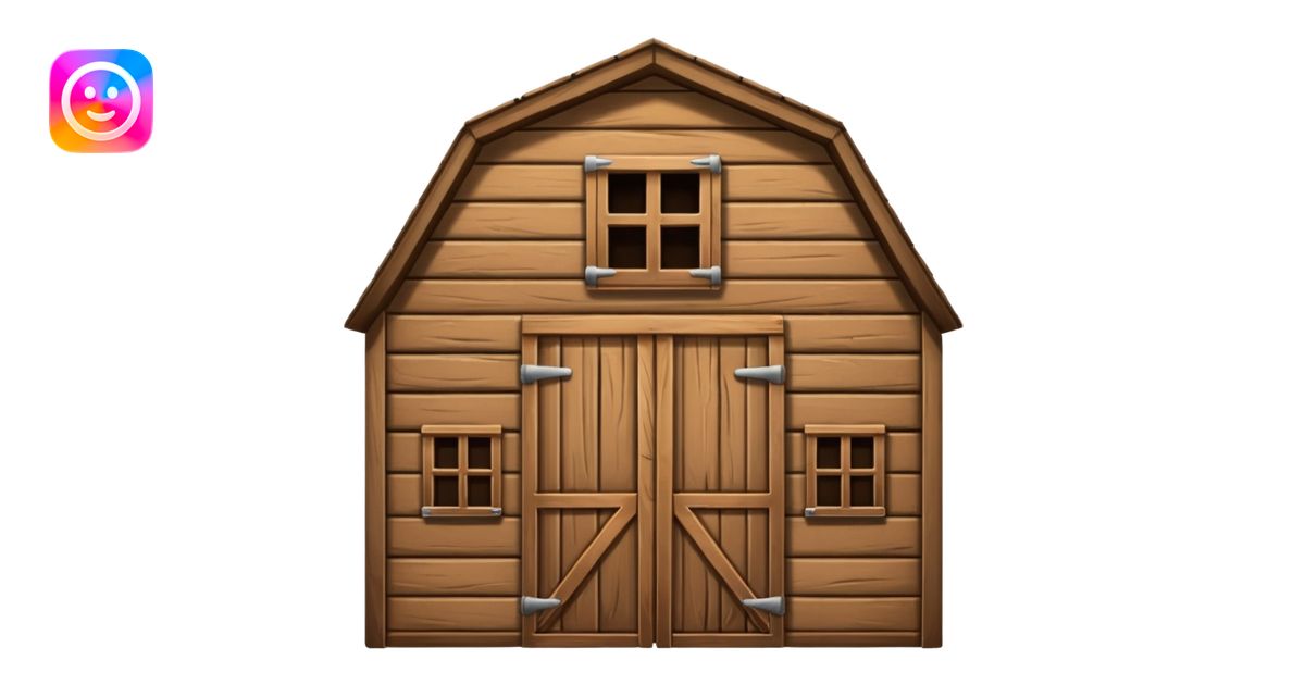 barn (iOS emoji style) emoji | AI Emoji Generator
