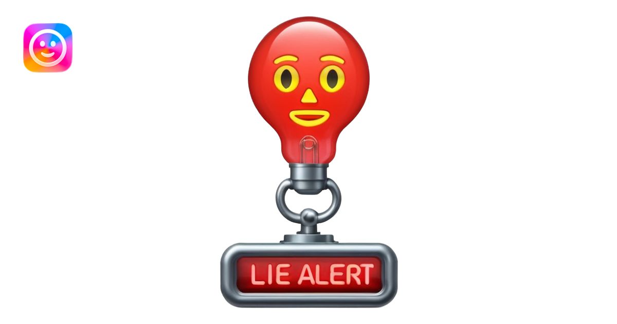 lie alert false emoji | AI Emoji Generator