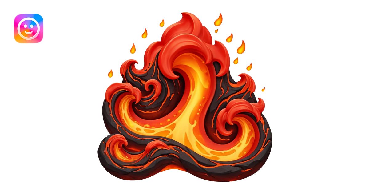 red lava wave emoji | AI Emoji Generator