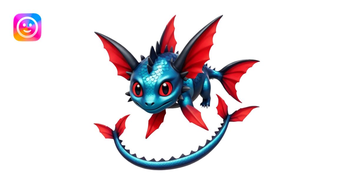Shiny Red And Black Colorful Vaporeon-Toothless-Fakémon-hybrid-creature ...