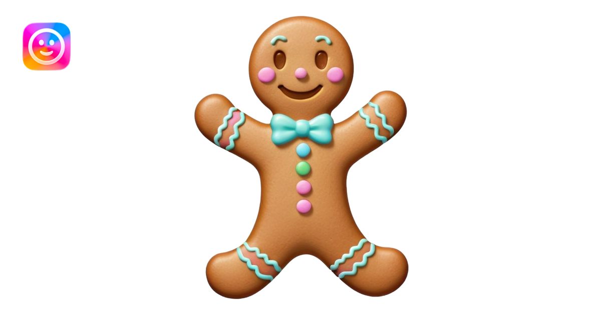 Pastel gingerbread man emoji | AI Emoji Generator
