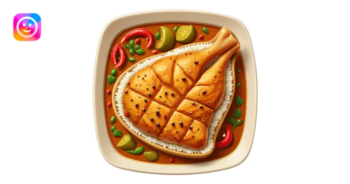 full chicken breast peace curry emoji | AI Emoji Generator