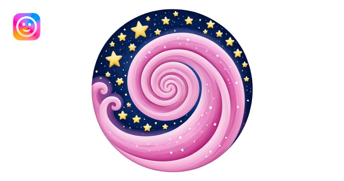starry night sky, dreams, pink emoji | AI Emoji Generator
