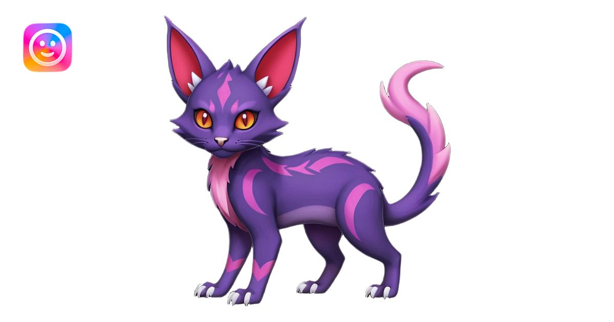 Black edgy Noivern-Noibat-Purloin-Torracat-Lykoi-Caracal-cat-Fakemon ...