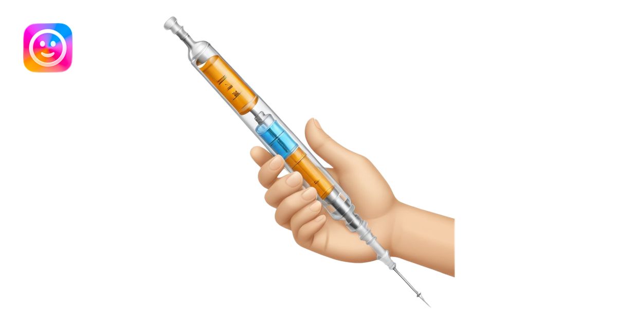 Syringe in fist emoji | AI Emoji Generator