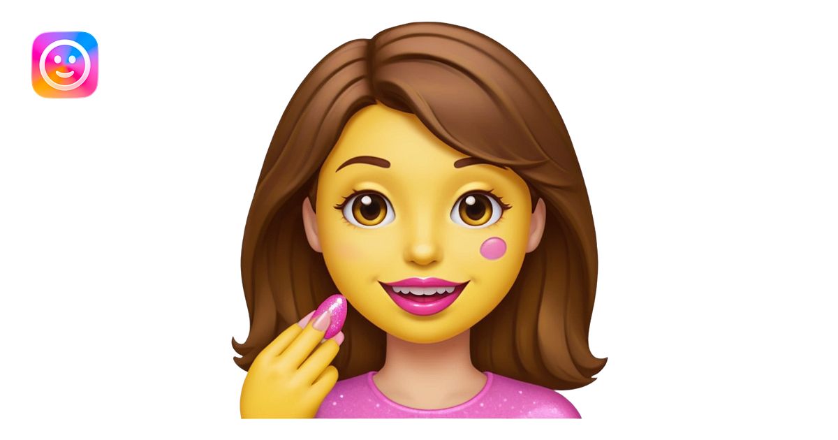 Yellow emoji with brown hair and feminine that is seductively, biting ...