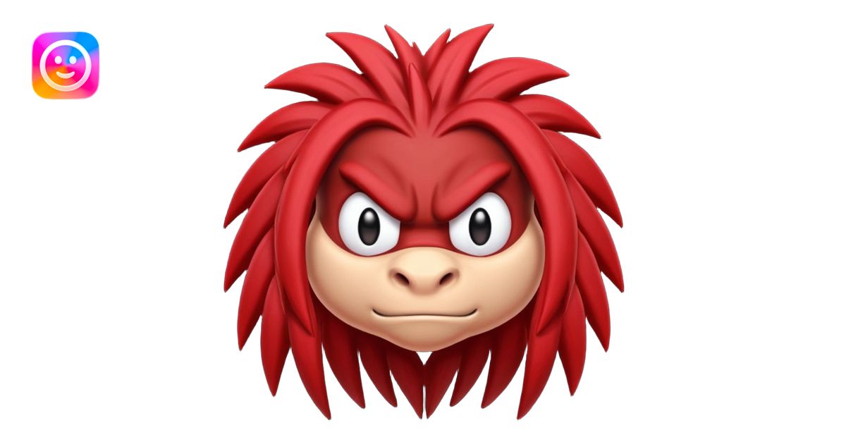 Sonic the hedgehogs friend knuckles emoji | AI Emoji Generator