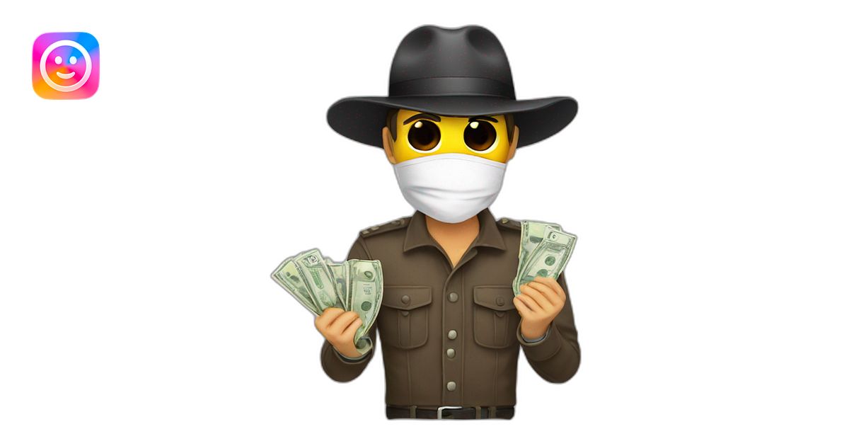 bandit money corruption emoji | AI Emoji Generator