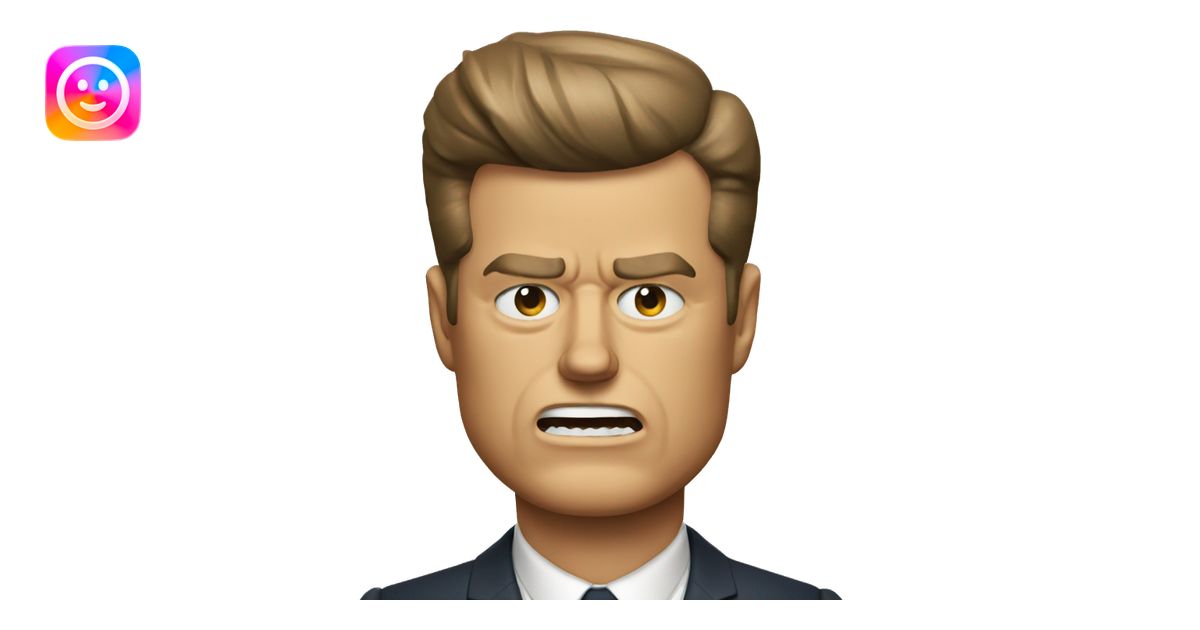 John F. Kennedy angry emoji | AI Emoji Generator