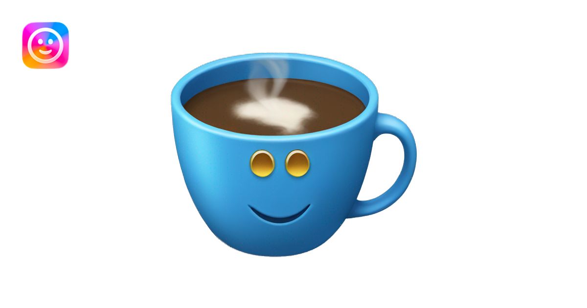 Blue coffe cup emoji | AI Emoji Generator