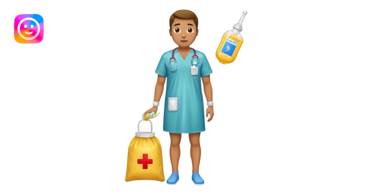 Man with a urine condom and leg bag emoji | AI Emoji Generator