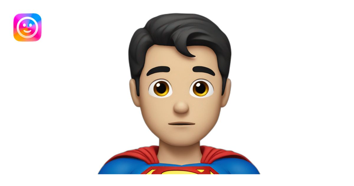 Sad superman emoji | AI Emoji Generator