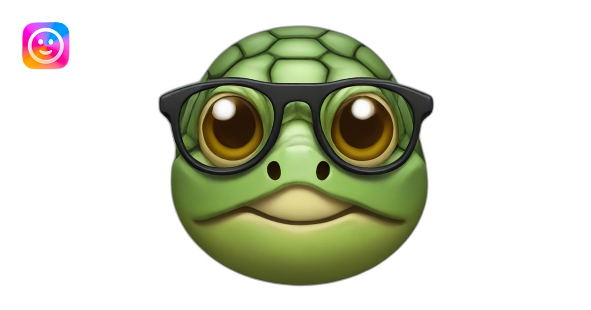 turtle with glasses emoji | AI Emoji Generator