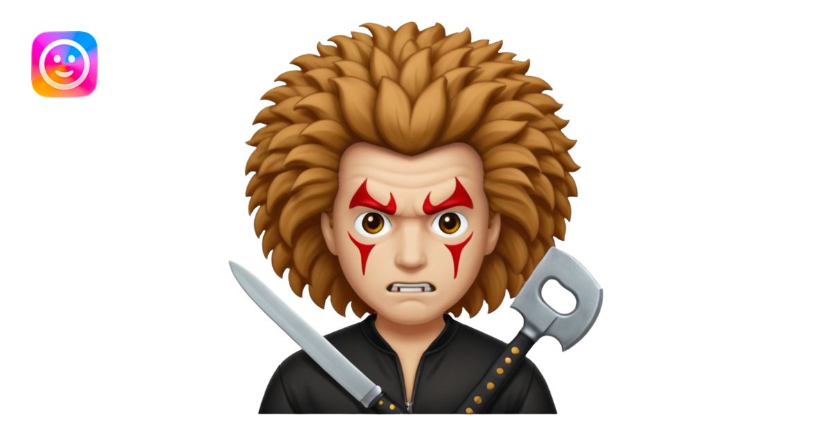skib skib 67 slasher mad big hair emoji | AI Emoji Generator