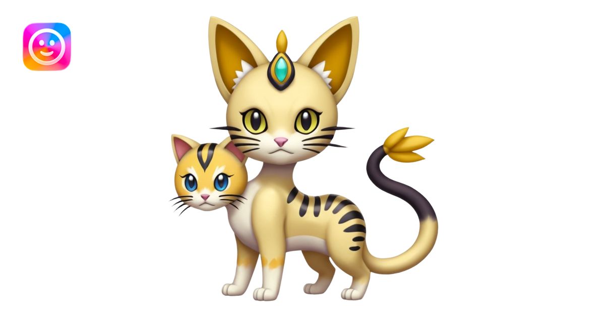 Meloetta-Gatomon-Meowth-Liepard-Pokémon-Digimon-Fakémon-fusion-hybrid ...