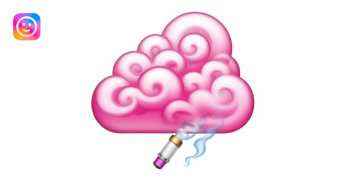 Pink vape smoke emoji | AI Emoji Generator