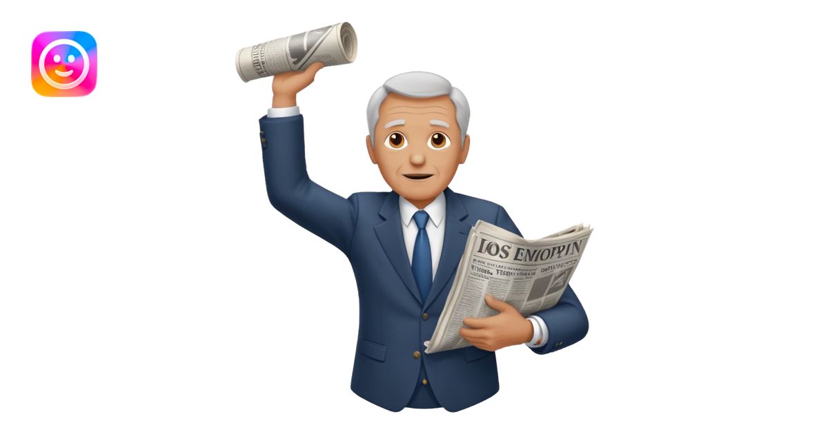 rear-facing old man in a suit throwing a rolled-up newspaper to his ...