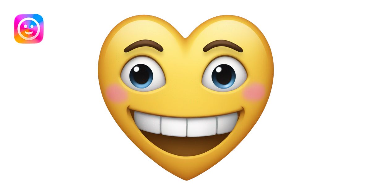 Smily heart emoji | AI Emoji Generator