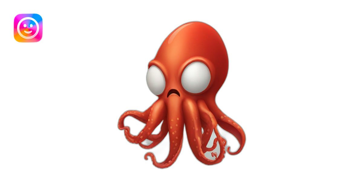angry red squid emoji | AI Emoji Generator