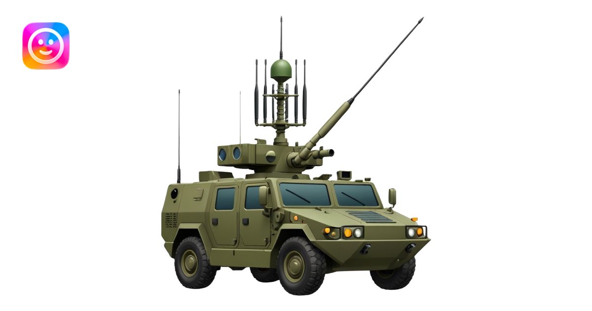 vehicle with electronic warfare equipment emoji | AI Emoji Generator