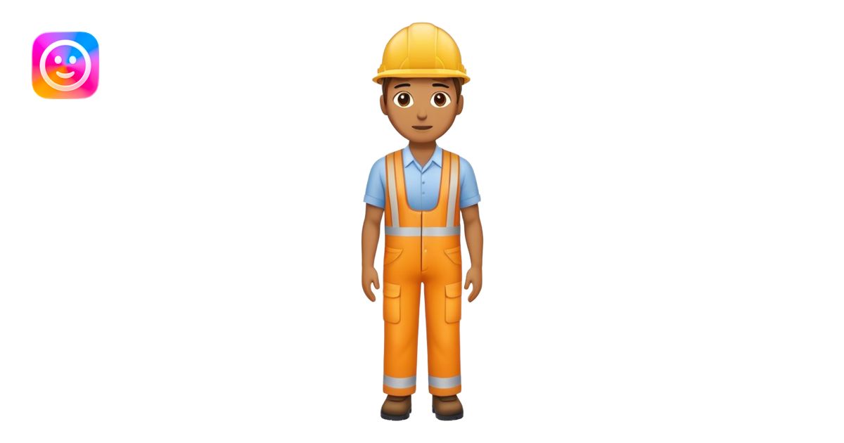 white Worker full height whole body emoji | AI Emoji Generator