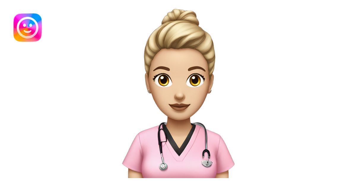 Nurse ,white woman, black messy bun,pink scrubs ,Louis Vuitton bag ...