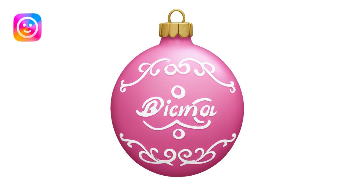 pink ornament with the name bianca on it in cursive emoji | AI Emoji ...