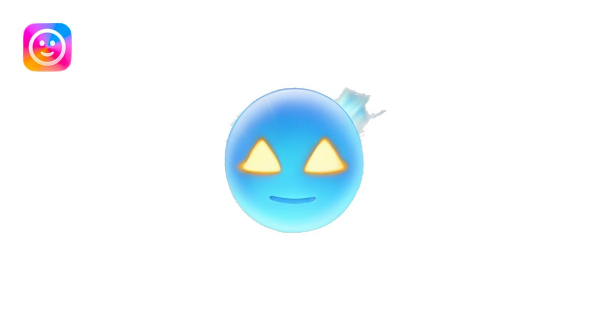 blue light sphere radiating aura emoji | AI Emoji Generator