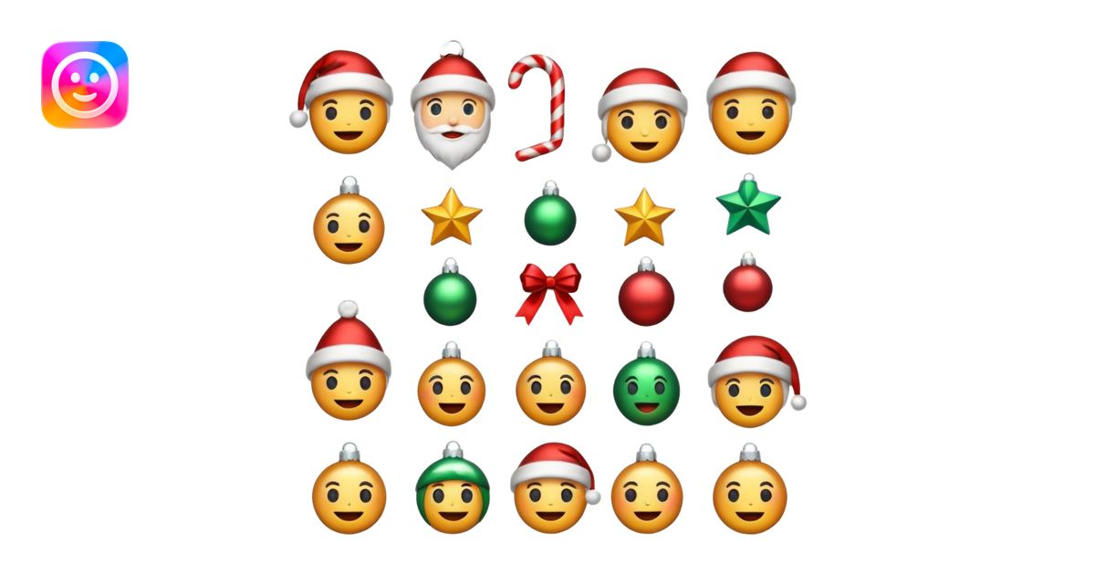 Aesthetic Christmas emojis emoji | AI Emoji Generator