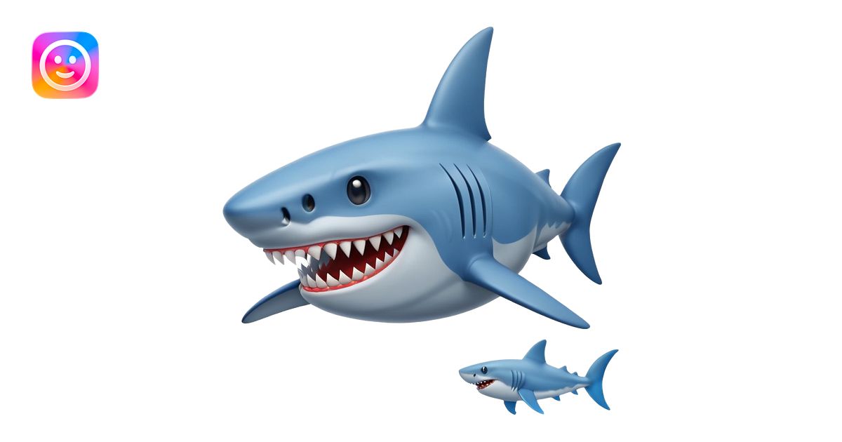 A shark with blue shoes on it's feet emoji | AI Emoji Generator