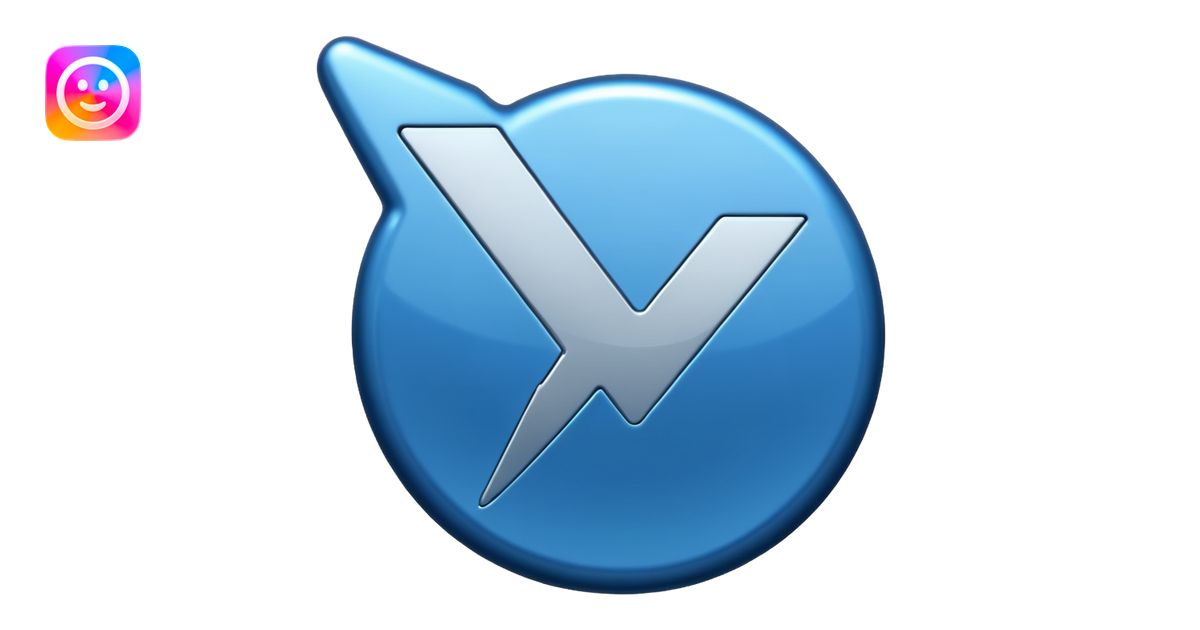 Blue Insta tick emoji emoji | AI Emoji Generator