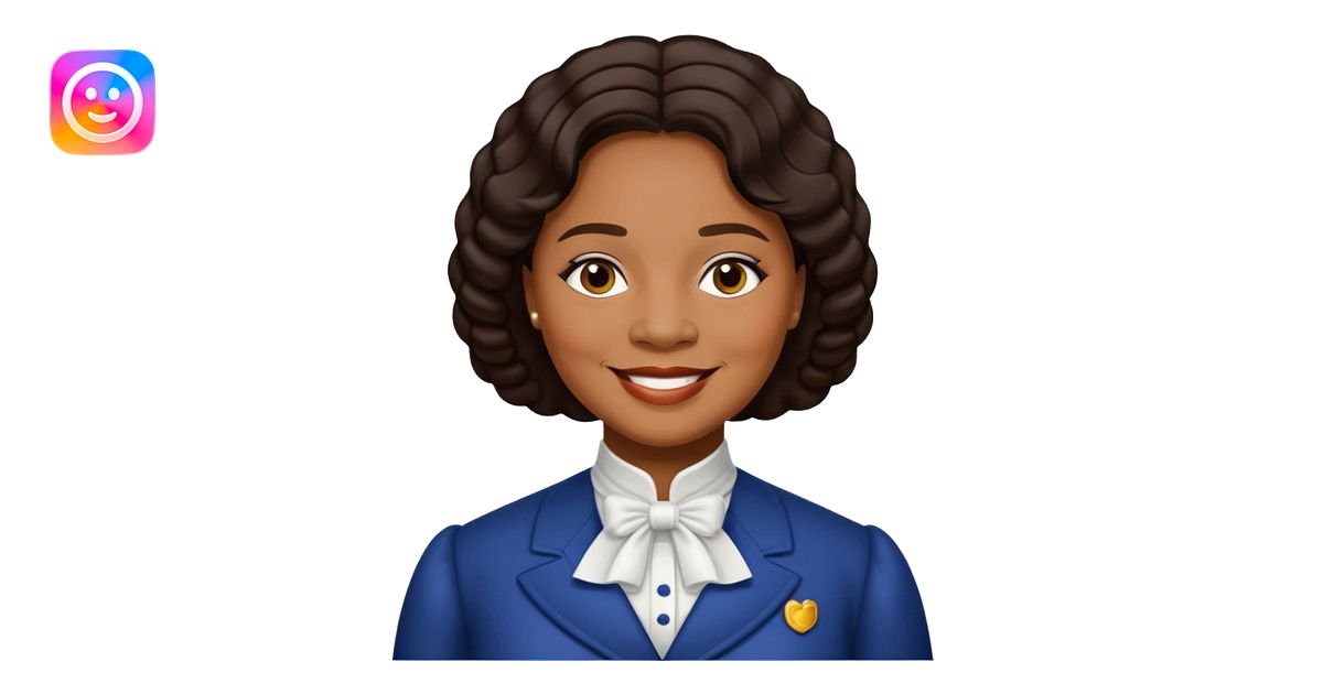 Madam C.J. Walker with dark brown hair emoji | AI Emoji Generator