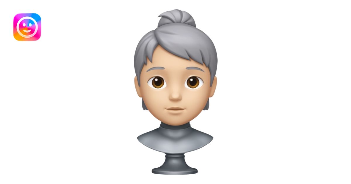 gray metal child bust emoji | AI Emoji Generator