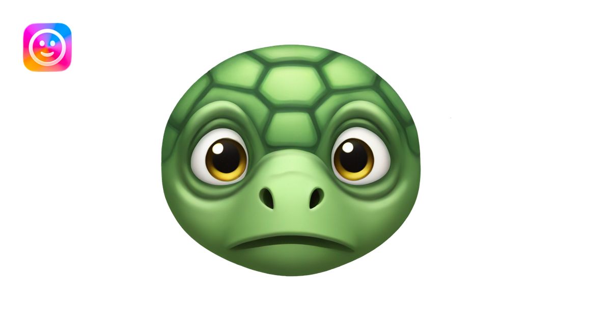 Very Sad sea turtle emoji | AI Emoji Generator