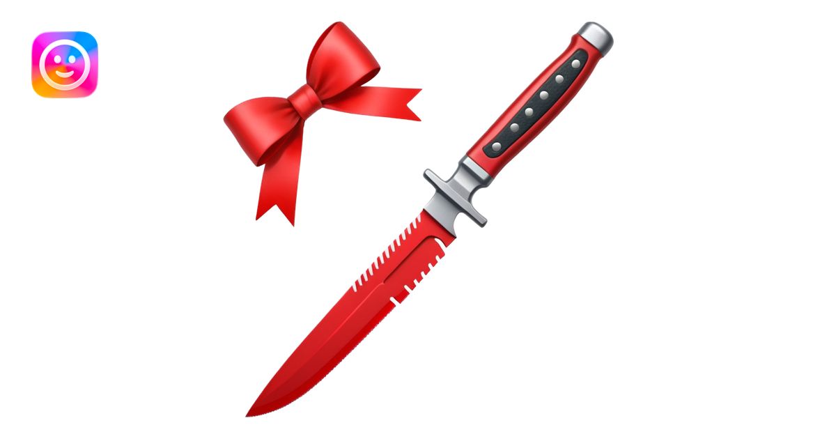 knife tied with a bow emoji | AI Emoji Generator