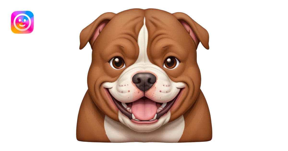 American bully happy emoji | AI Emoji Generator