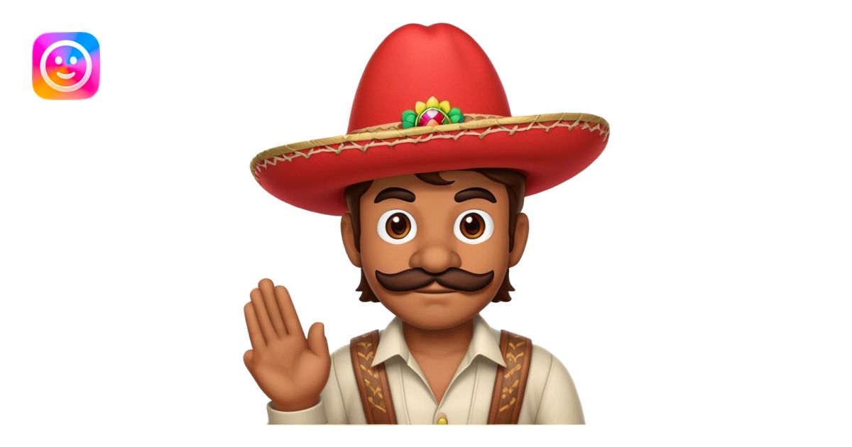 mexican mario bros with a red sombrero emoji | AI Emoji Generator
